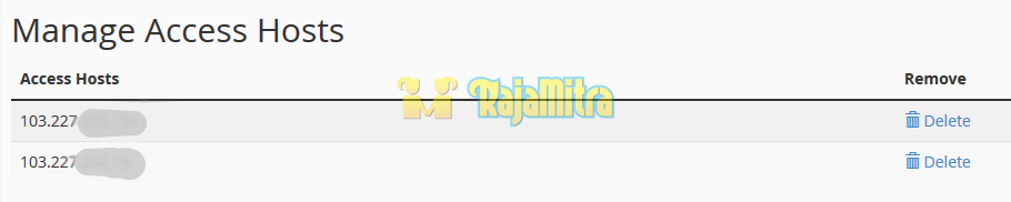 Cara setting remote MySQL di CPanel – RajaMitra Hosting